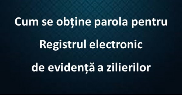 Nume utilizator și parolă registru zilieri | TheExperts.ro